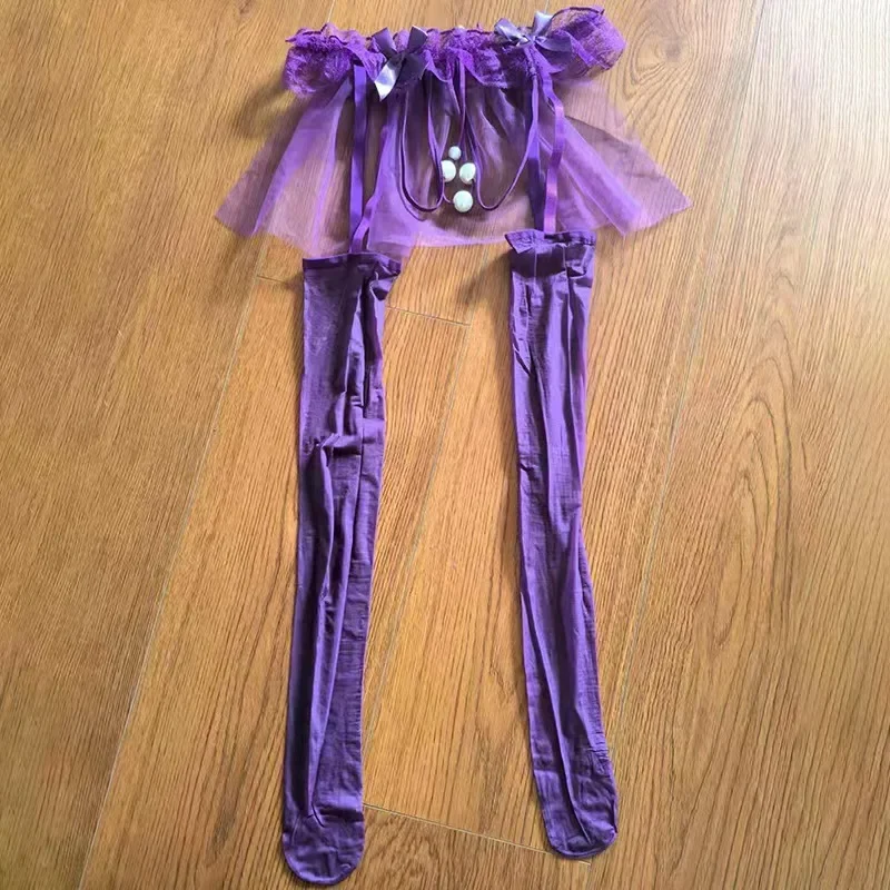 Sexy Cute Pantyhose Pleated A-Line Skirts Sheer See Through Garters ...
