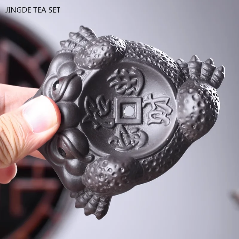 1PCS-Handmade-Purple-Clay-Golden-Toad-Tea-Pet-Tea-Filter-Home-Living ...