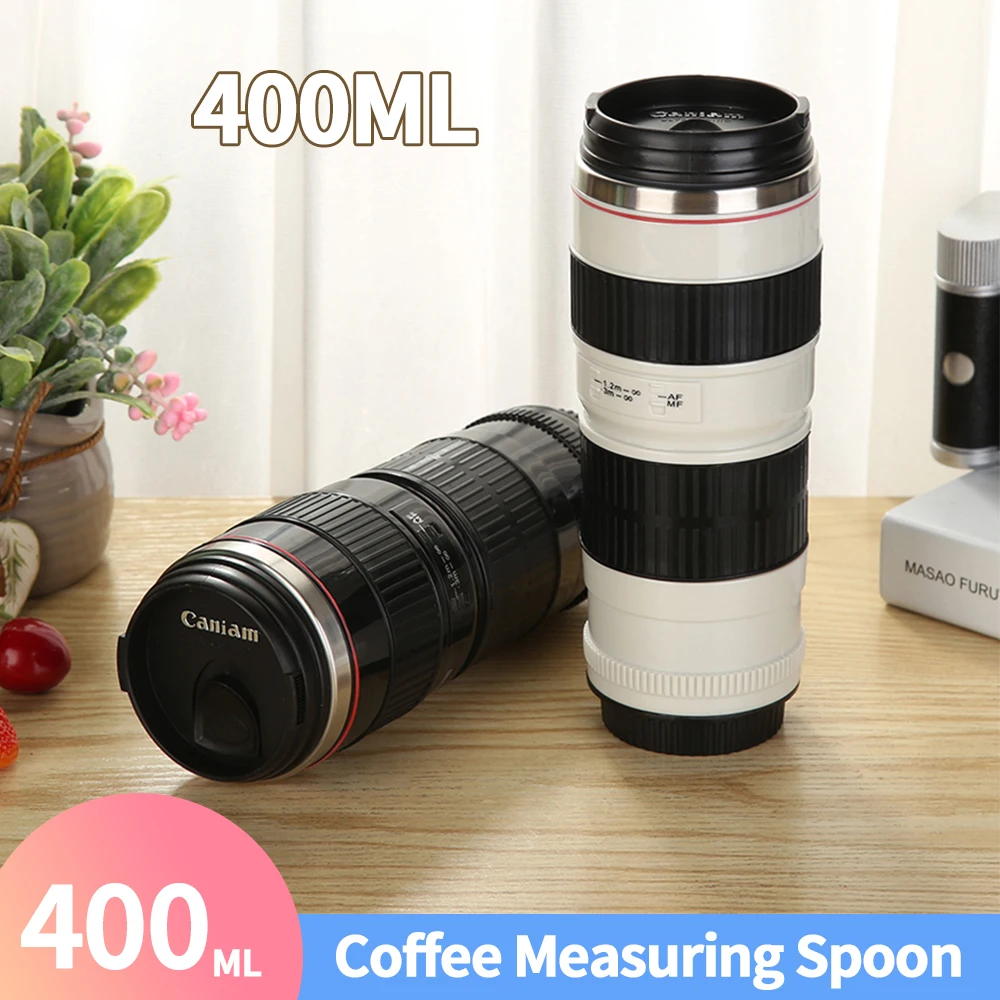 Stainless-Steel-SLR-Camera-Coffee-Lens-Mug-Camera-White-Black-Coffee ...