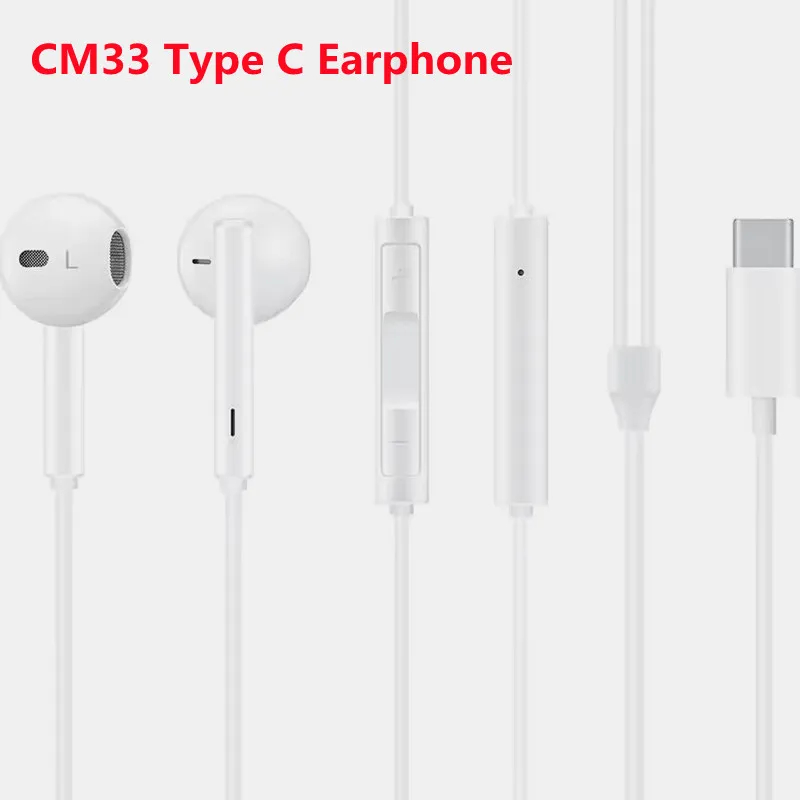 Original-For-HUAWEI-Type-C-Earphone-CM33-With-Microphone-Volume-Control ...