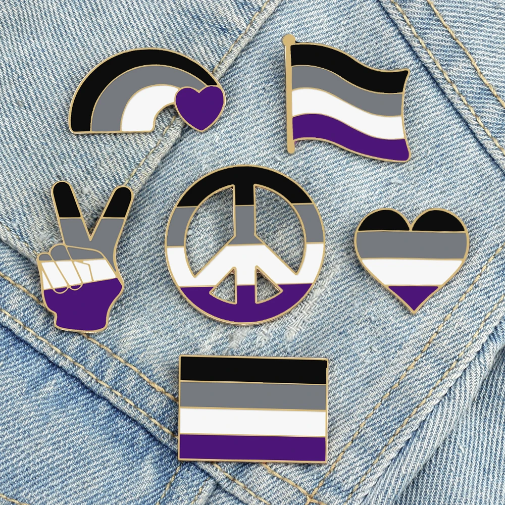 Asexual-Ace-Pride-Lapel-Pins-LGBTQIA-Community-Nonsexuality-Brooch-Rainbow-Flag-Peace-Love ...