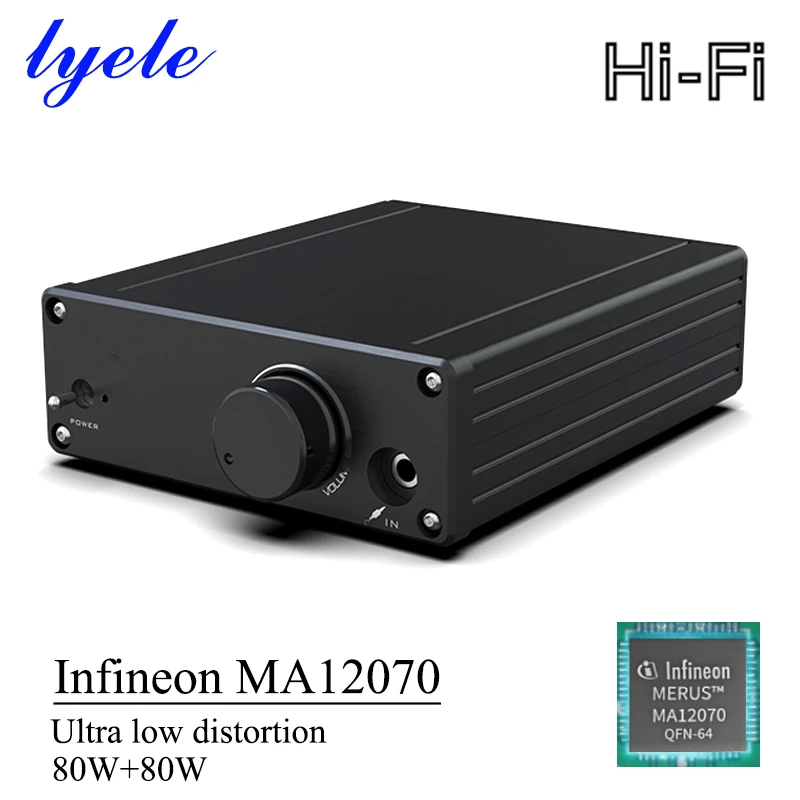 Lyele Audio 80w*2 Infineon Ma12070 Digital Power Amplifier Ultra Low ...