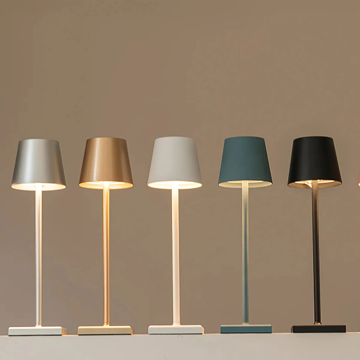 Portable Table Lamp LED Bedside Lights Rechargeable Modern Wireless ...