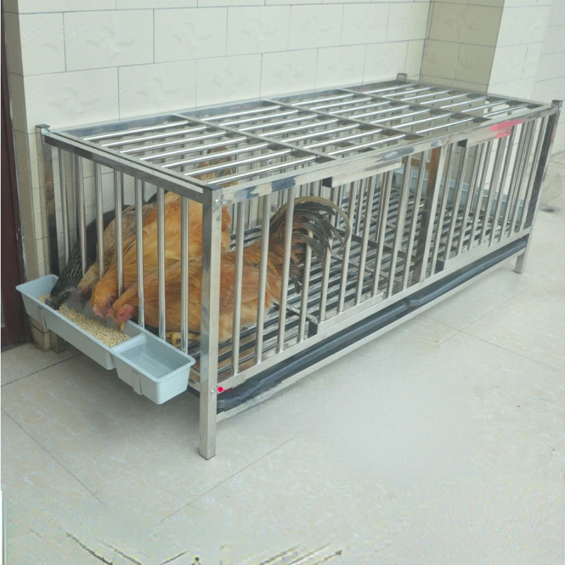 Stainless steel chicken cage household double-layer breeding cage large ...