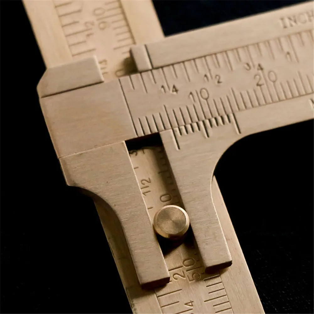 Regle - equerre,Mini règle coulissante en laiton 80mm,Double échelle ...