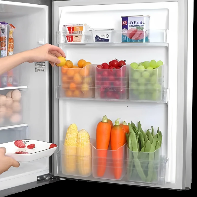 Fridge Side Door Storage Boxes Fridge Vegetable Fruit Separate ...