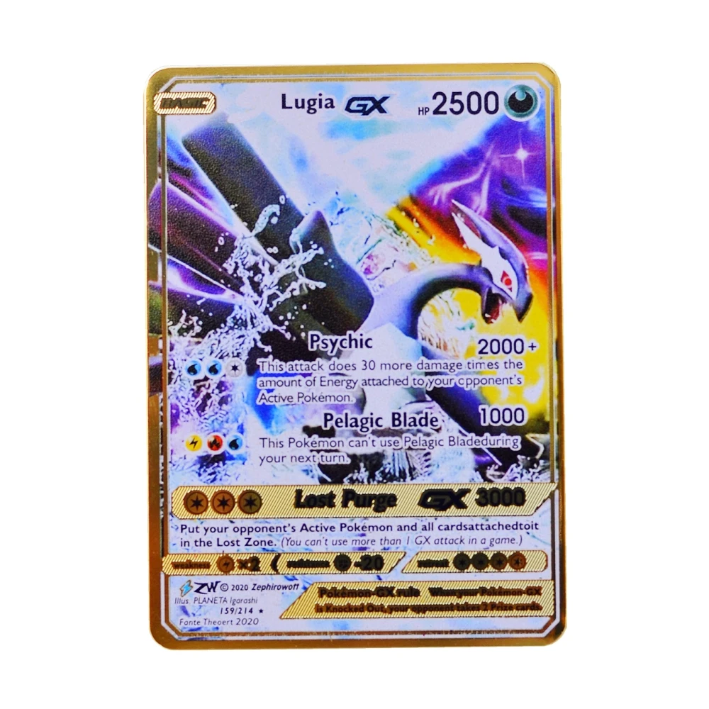 Card Metal Pokémon Letters Mewtwo Gx Pikachu Charizard Vmax Genga ...