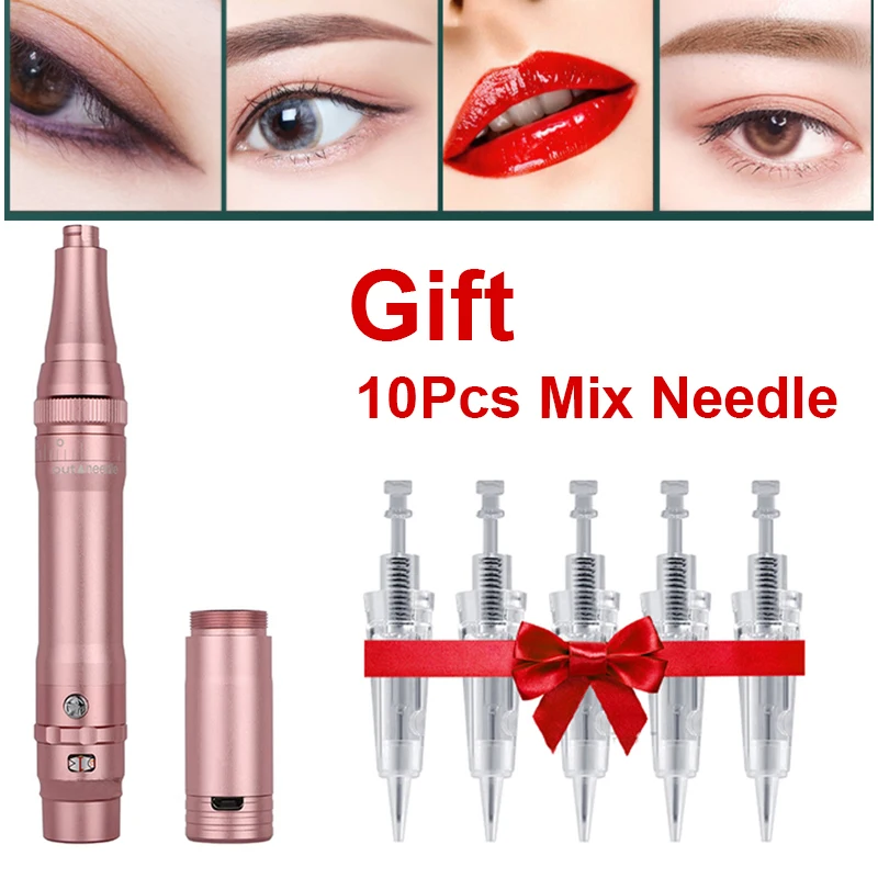 Wireless PMU Machine Tattoo Pen Kit Permanent Eyebrow Lip Contour Pen ...