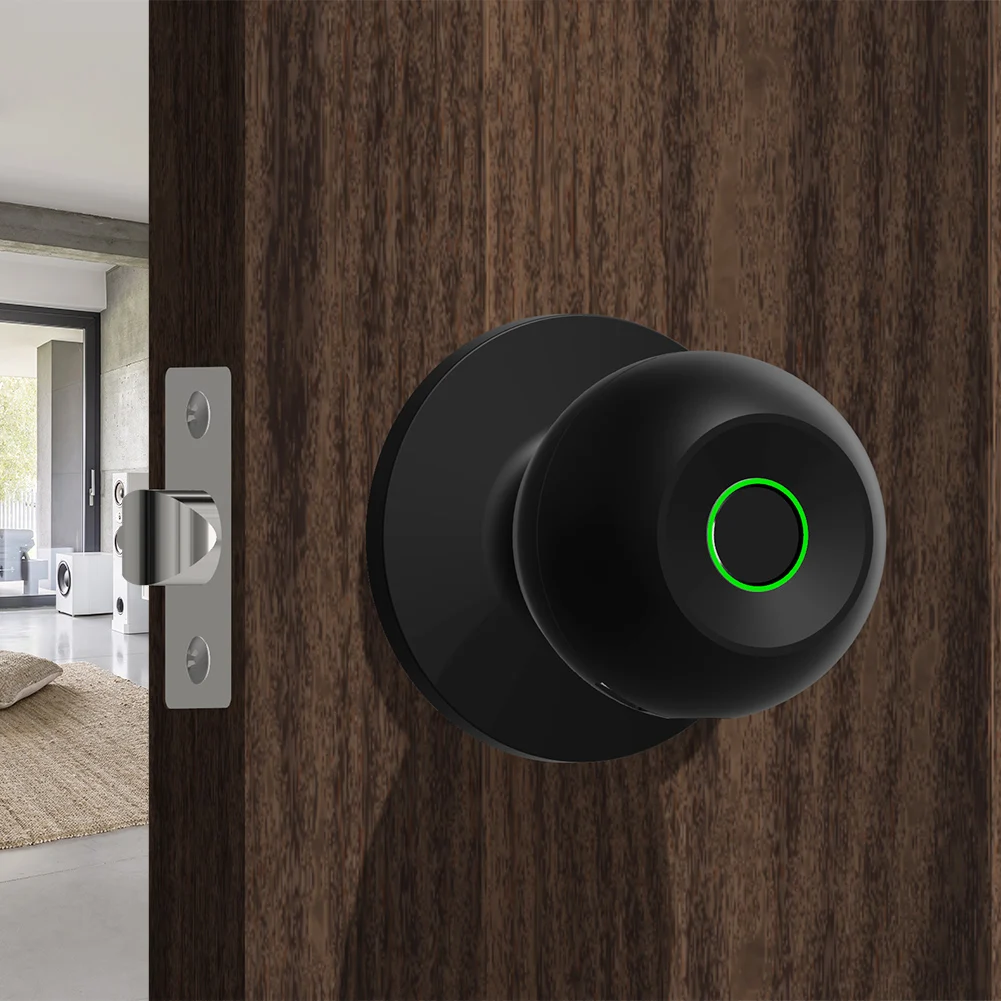 Smart-Door-Knob-Fingerprint-Door-Knob-Rechargeable-Electronic-Door-Lock ...