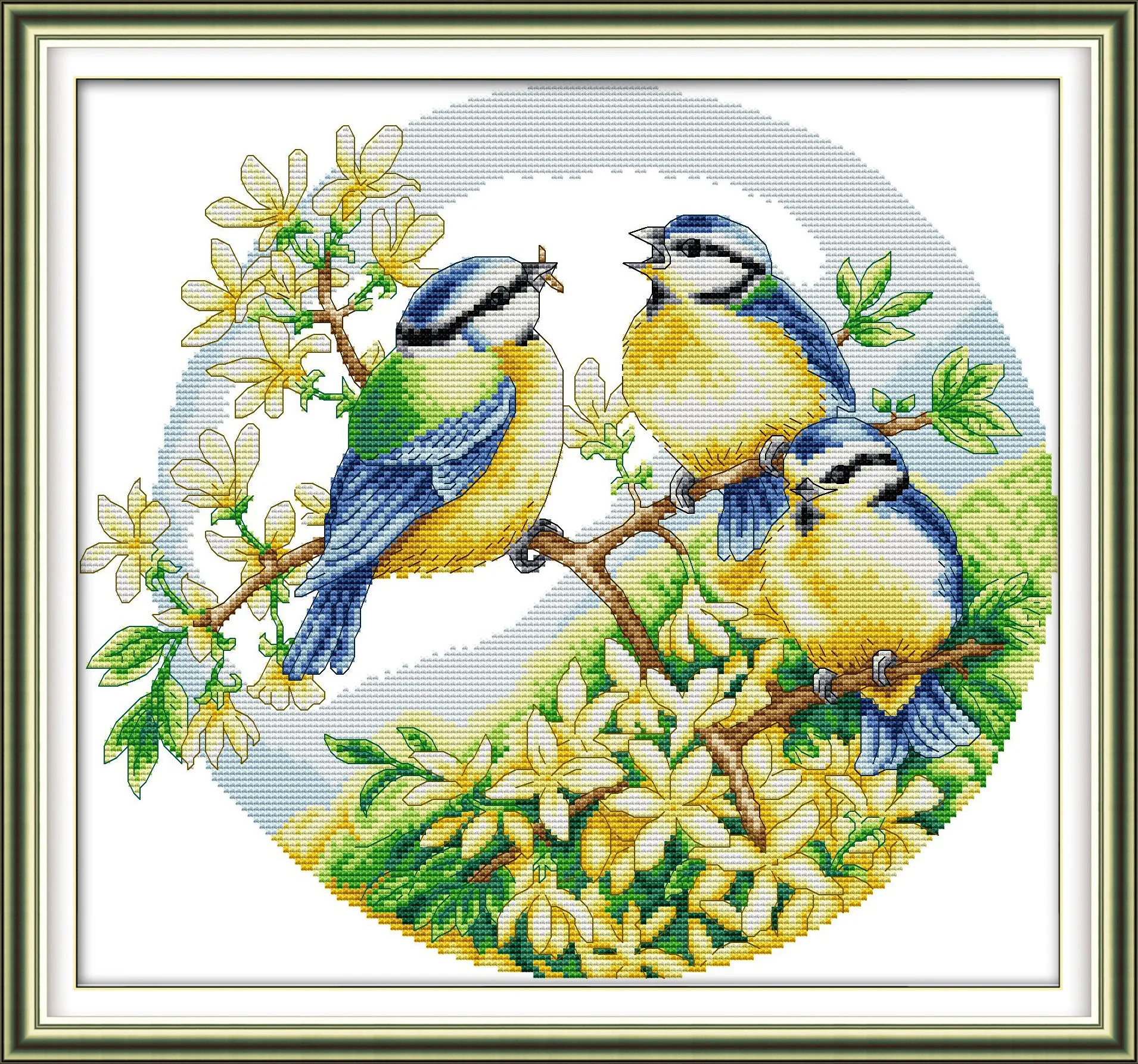 Joy Sunday Pre-printed Cross Stitch Kit DIY Easy Pattern Aida 14/11CT ...
