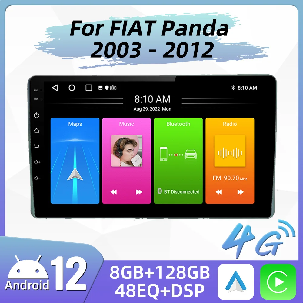 9-Car-Radio-For-FIAT-Panda-2003-2012-New-Wirelessly-Carplay-Android ...