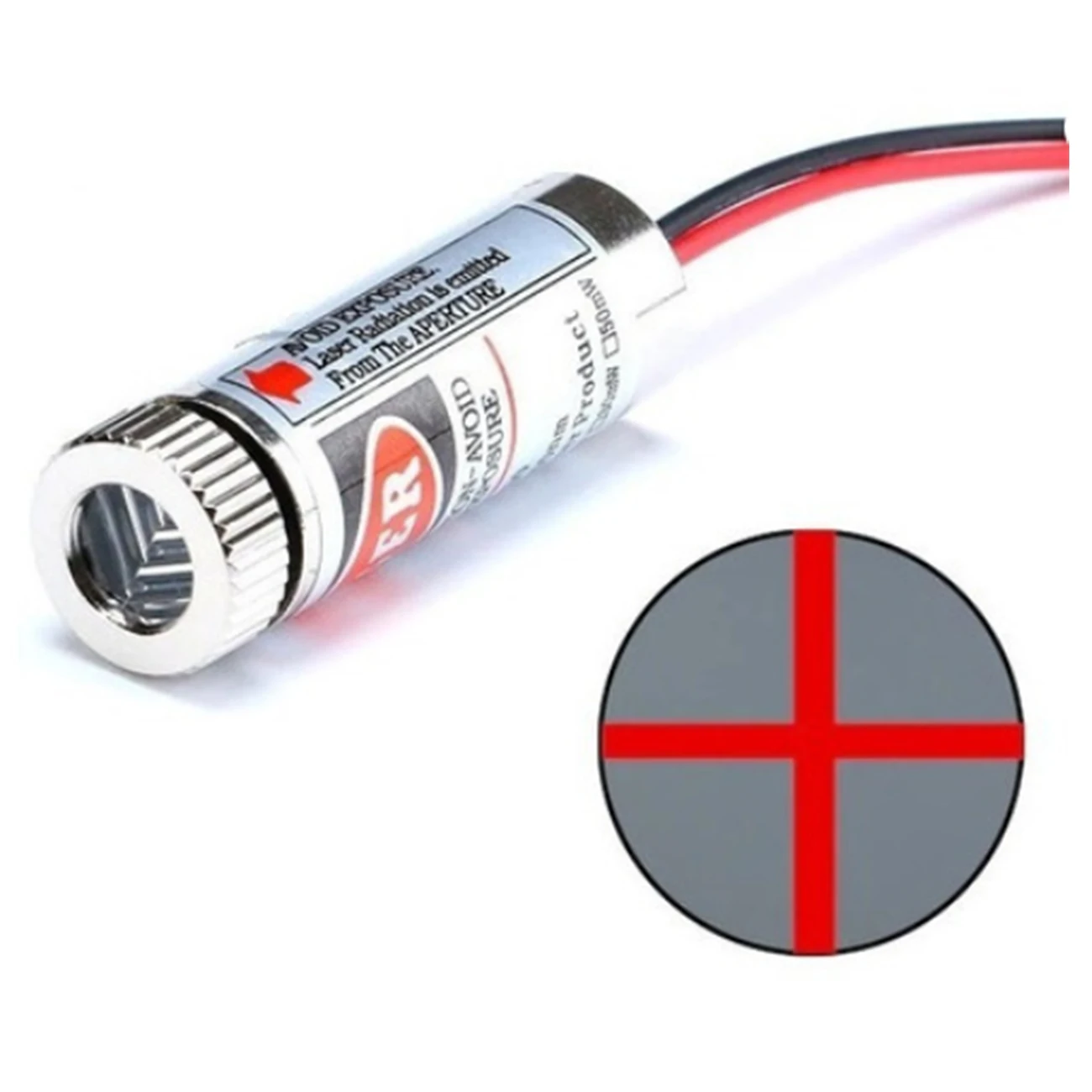 650nm-5mW-Red-Point-Line-Cross-Laser-Module-Head-Glass-Lens-Focusable ...