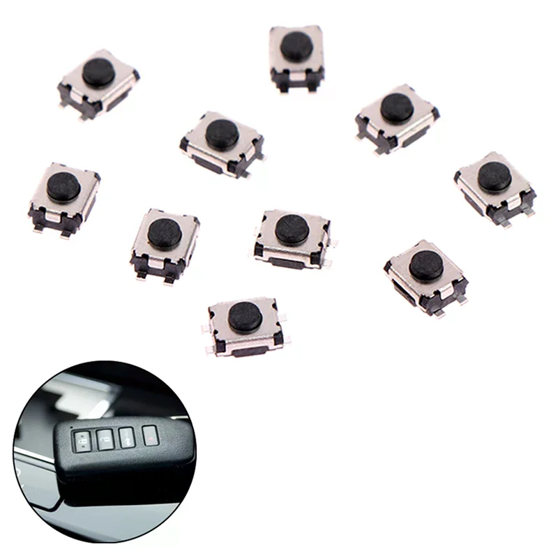 10PCS 4 LEGS MICRO SWITCH FOR C1 C2 C3 C4 C5 REMOTE KEY FOB REPAIR ...