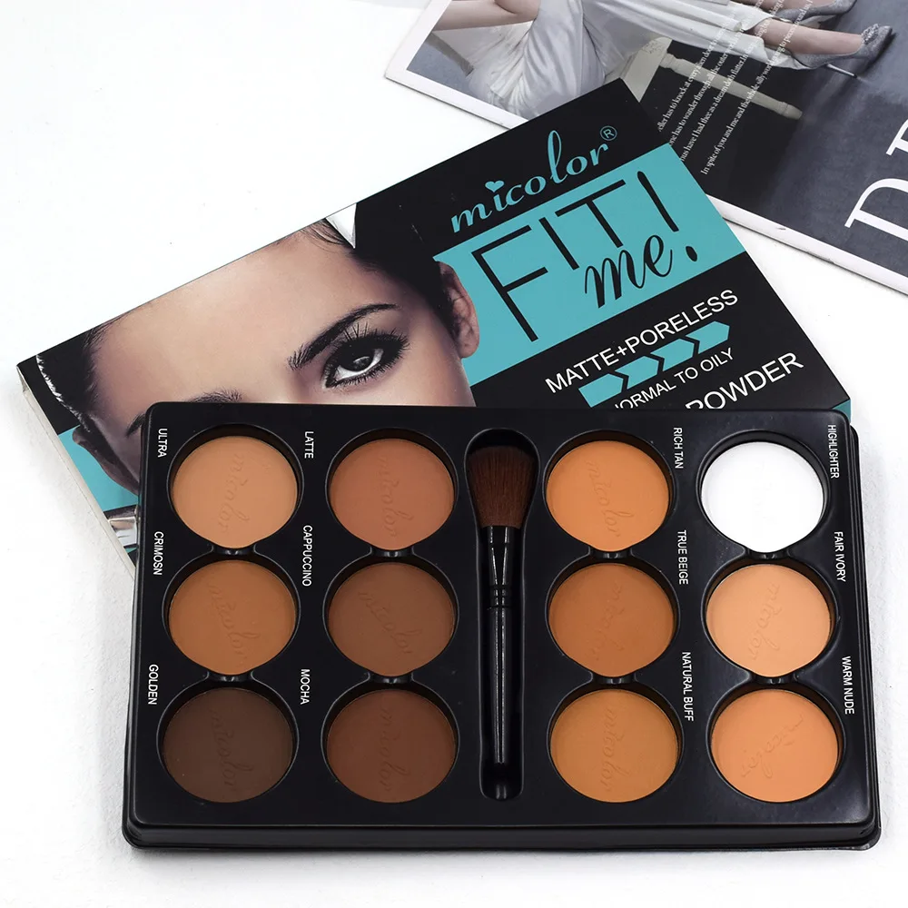 Coffee Color Contour Palette Makeup 12 Colors Long-Lasting Matte ...