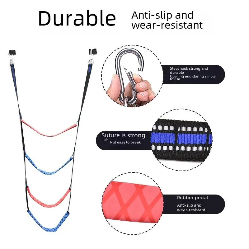 Outdoor Folding Rubber Boat Stairs Soft Side Hanging Stairs Safe Rope ...
