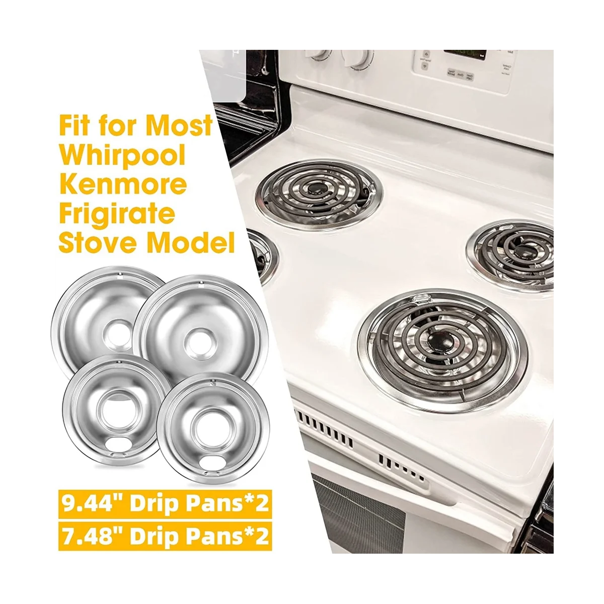 Drip-Pan-Kit-Universal-Chrome-Burner-Drip-Bowls-Replacement-for ...