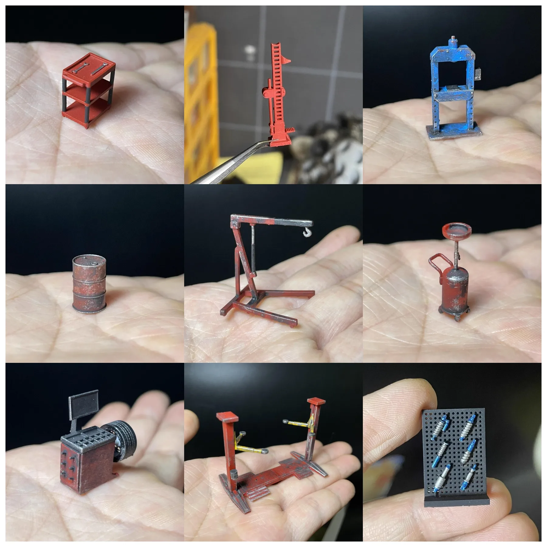 1-64-Auto-Repair-Tool-Hanger-Balancing-Machine-Model-Garage-Scene ...