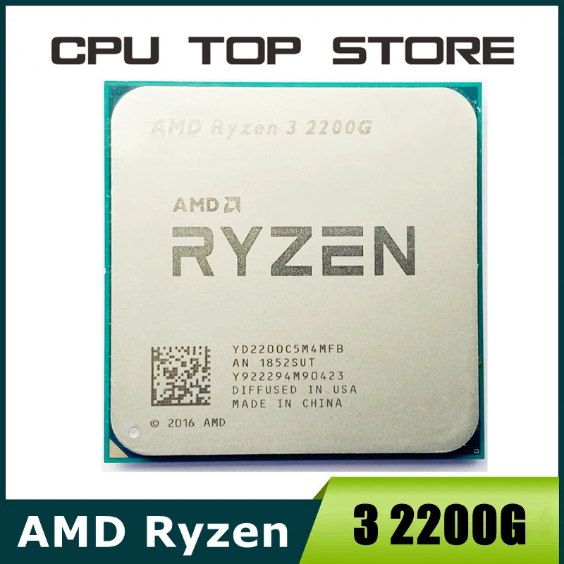 AMD Ryzen 3 2200G R3 2200G 3.5 GHz Quad-Core Quad-Thread CPU Processor ...