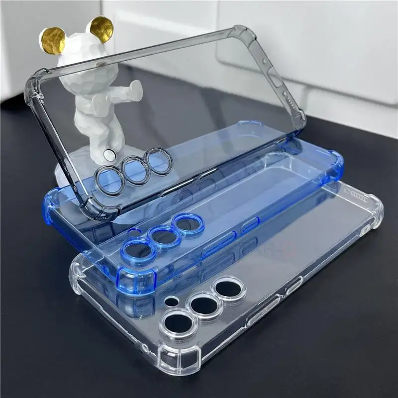 Airbag Shockproof Black Transparent Case For Samsung Galaxy A54 A34 A14 ...