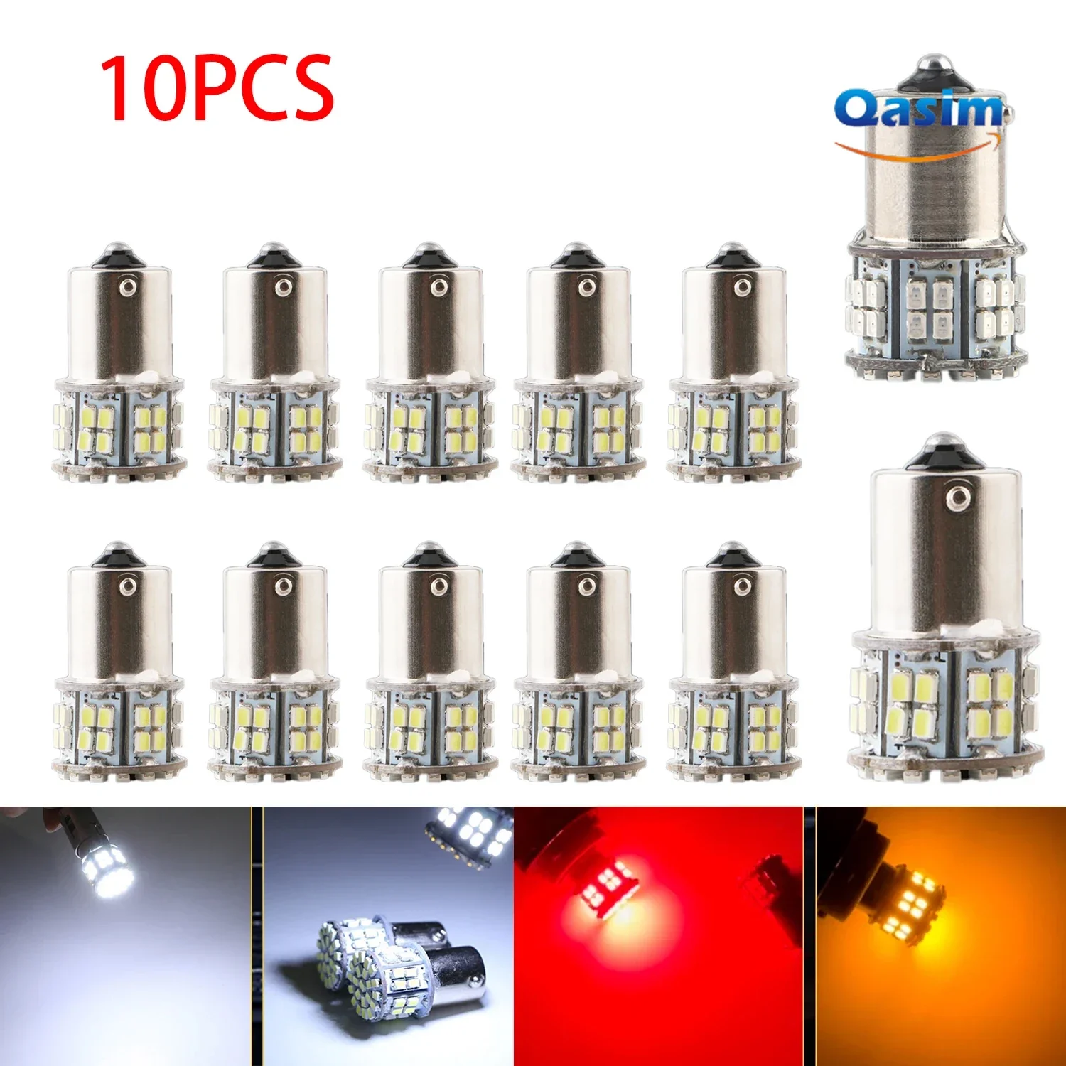 10PCS-24V-P21W-1156-BA15S-1157-BAY15D-P21-5W-1206-50-SMD-Led-Cars-Truck ...
