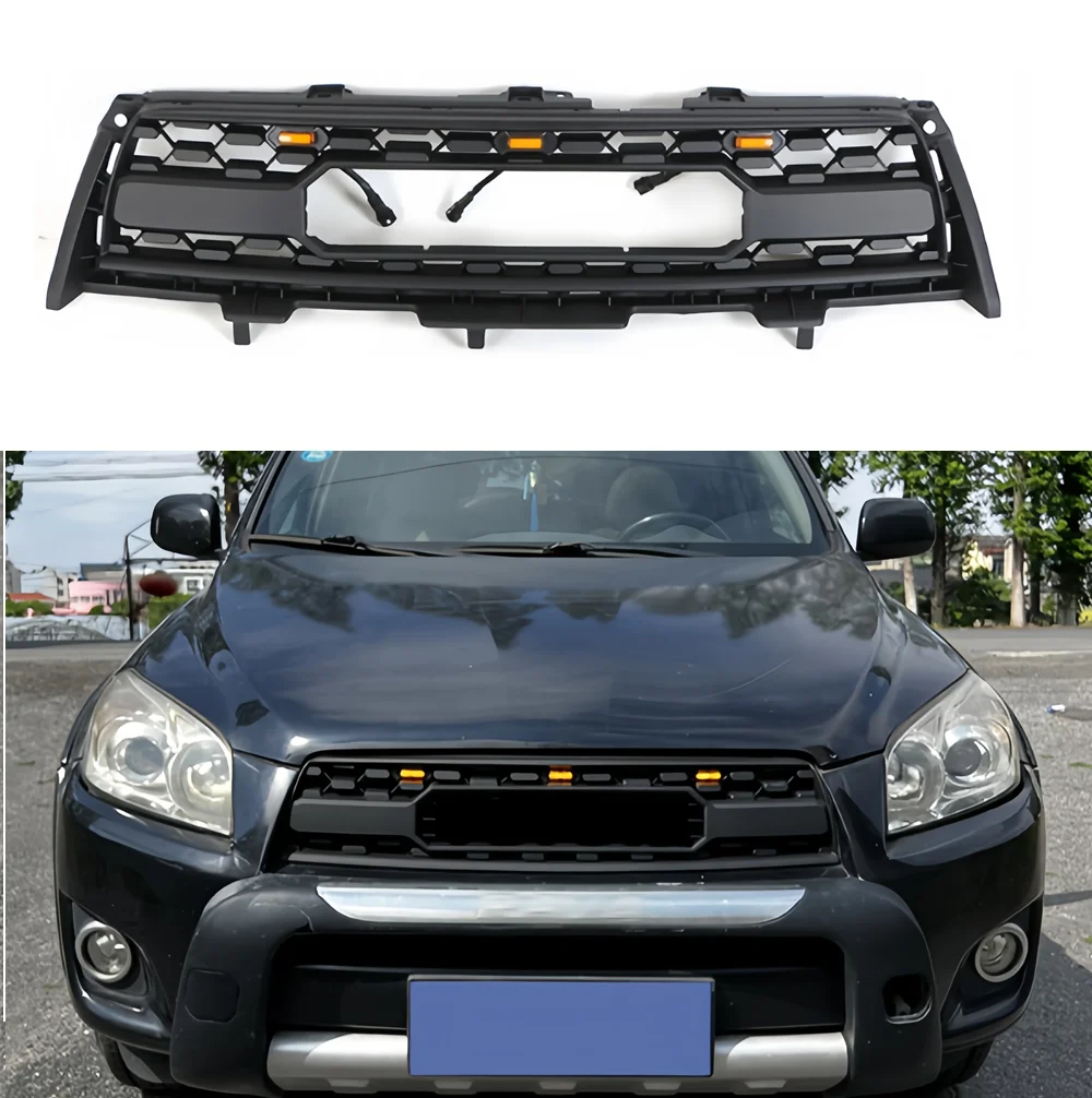 Auto Racing Grills Fit For 2009 2010 2011 2012 Toyota Rav4 Abs Grille ...