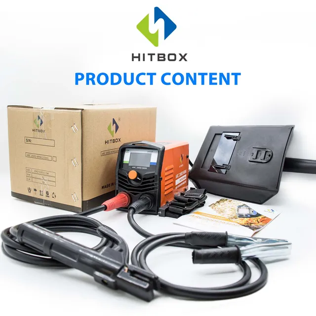 HITBOX 2 IN 1 Compact Inverter Welder 200A Arc IGBT LCD Digital Display ...