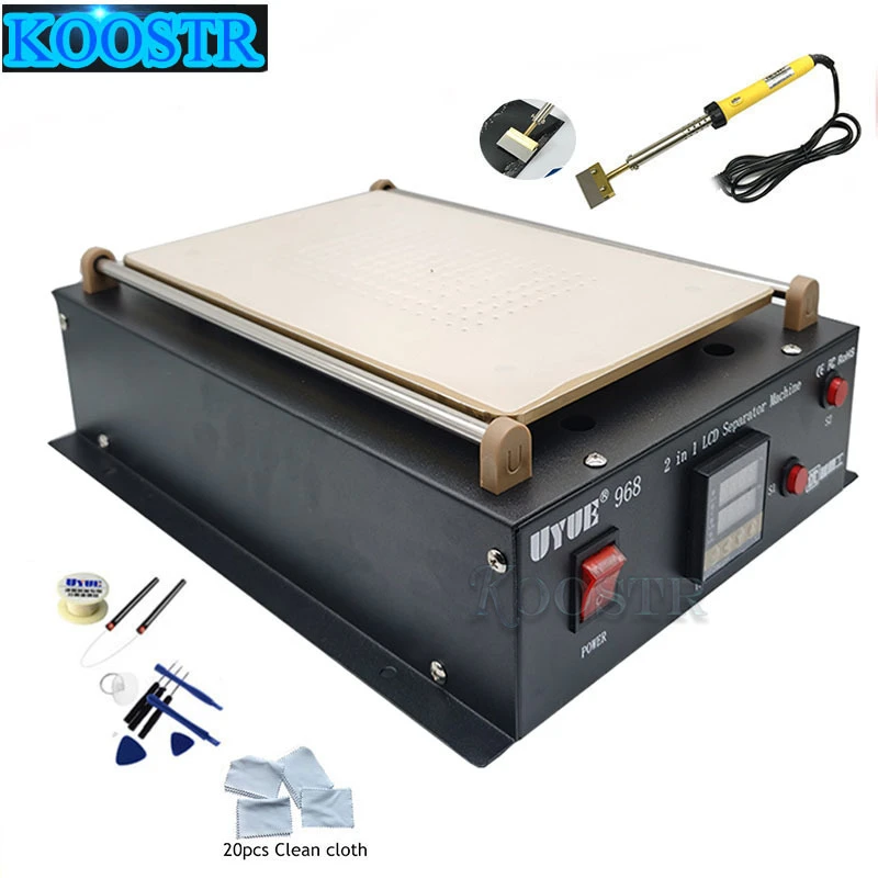 UYUE 968 14 inches Build in Air Dual Pump Vacuum Pump LCD Separator Screen Repair For IPad ...