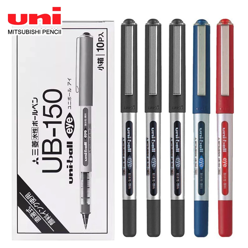 Japan Uni Gel Pens Straight Liquid Ball Pen 0.5/0.38mm UB-150 Large ...