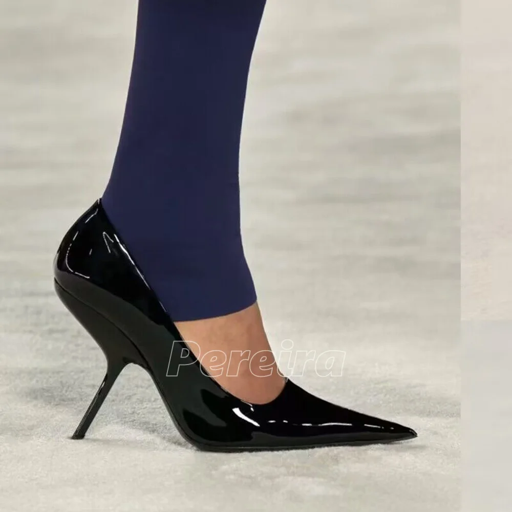 2023 elegante Schwarz High Heels Sommer frauen Feste Spitz Stiletto ...