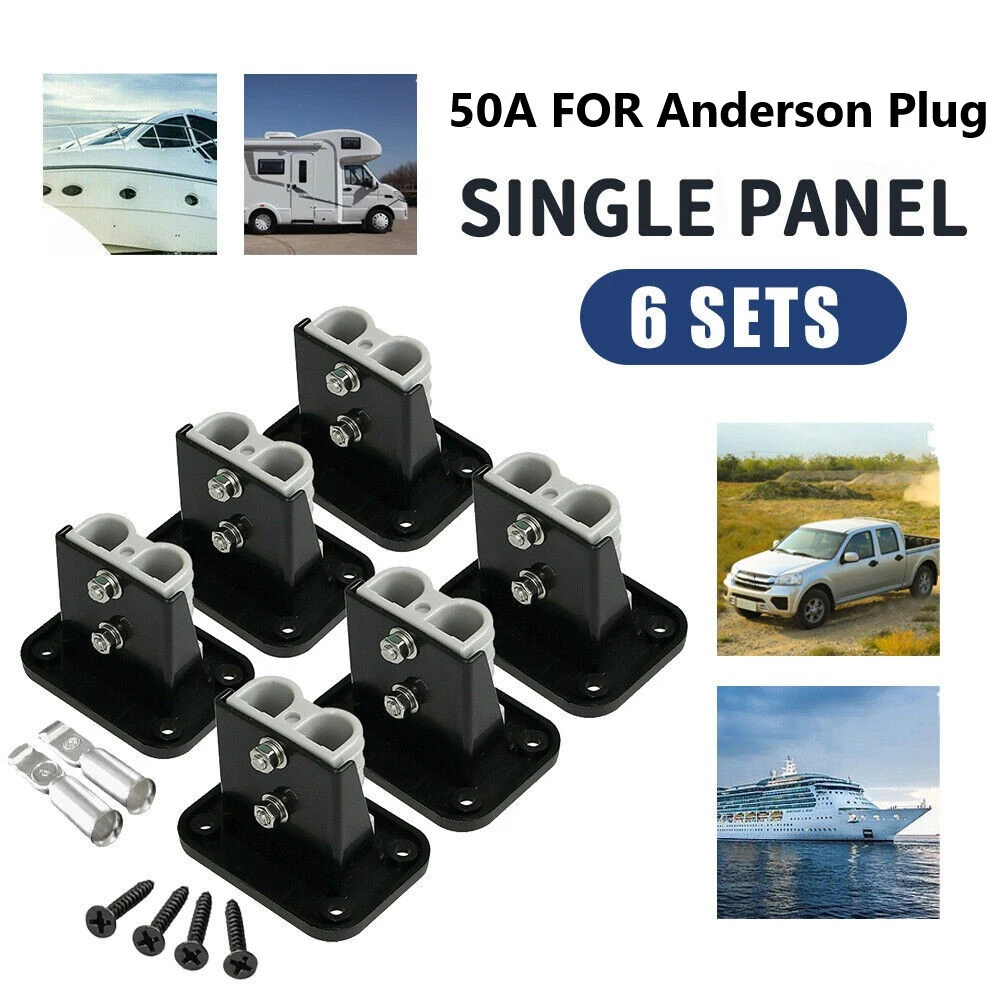 6sets Socket Panel For Anderson Plug Flush Mount 50a Mounting Bracket ...