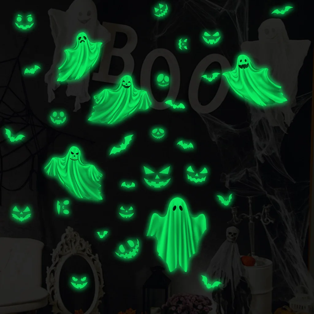 Creative-Horror-Ghost-Luminous-Stickers-Halloween-Decorations-For-Home ...