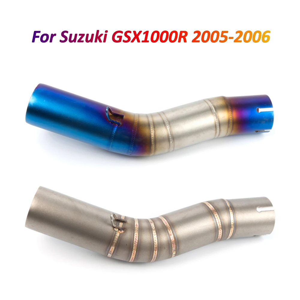 Slip on Mid pipe for Suzuki GSX1000R 2005 2006 Motorcycle Exhaust ...