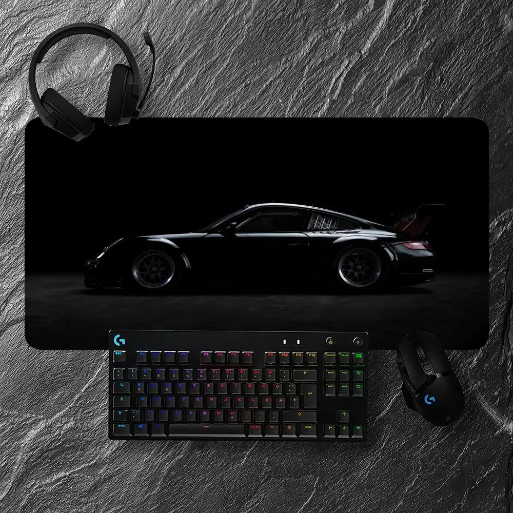 Black Car Mouse Pad Large Computer Office Game Table Mat XXL Rubber ...