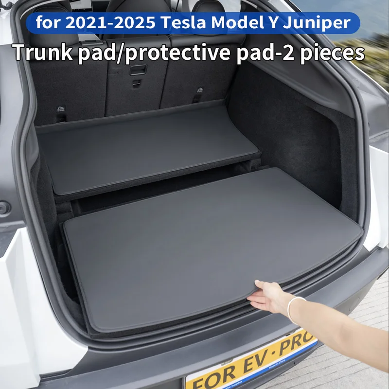 For Tesla Model Y Juniper trunk pad, 2021-2025 Model Y rear trunk suede ...