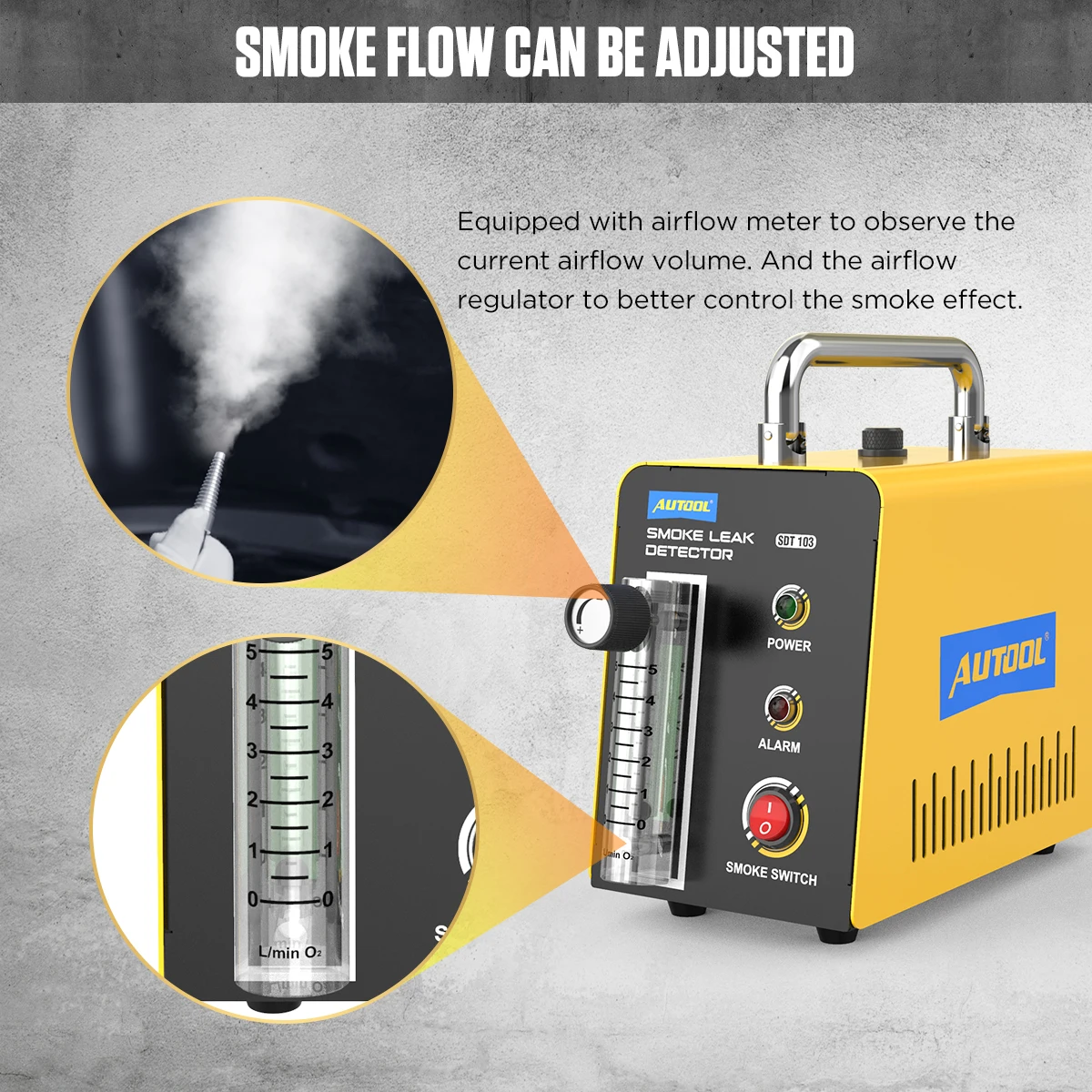 AUTOOL SDT103 Automotive Smoke Machine Leak Detector for EVAP System 12V - AUTOOL