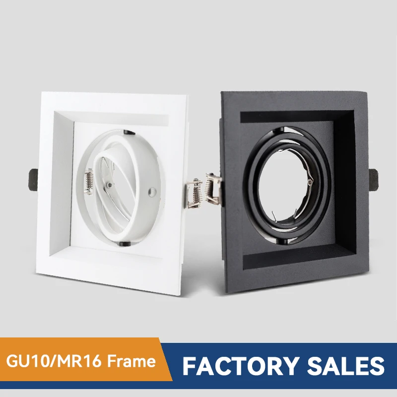 Square-Double-Ring-Led-Ceiling-Downlights-Recessed-Adjustable-GU10-MR16 ...