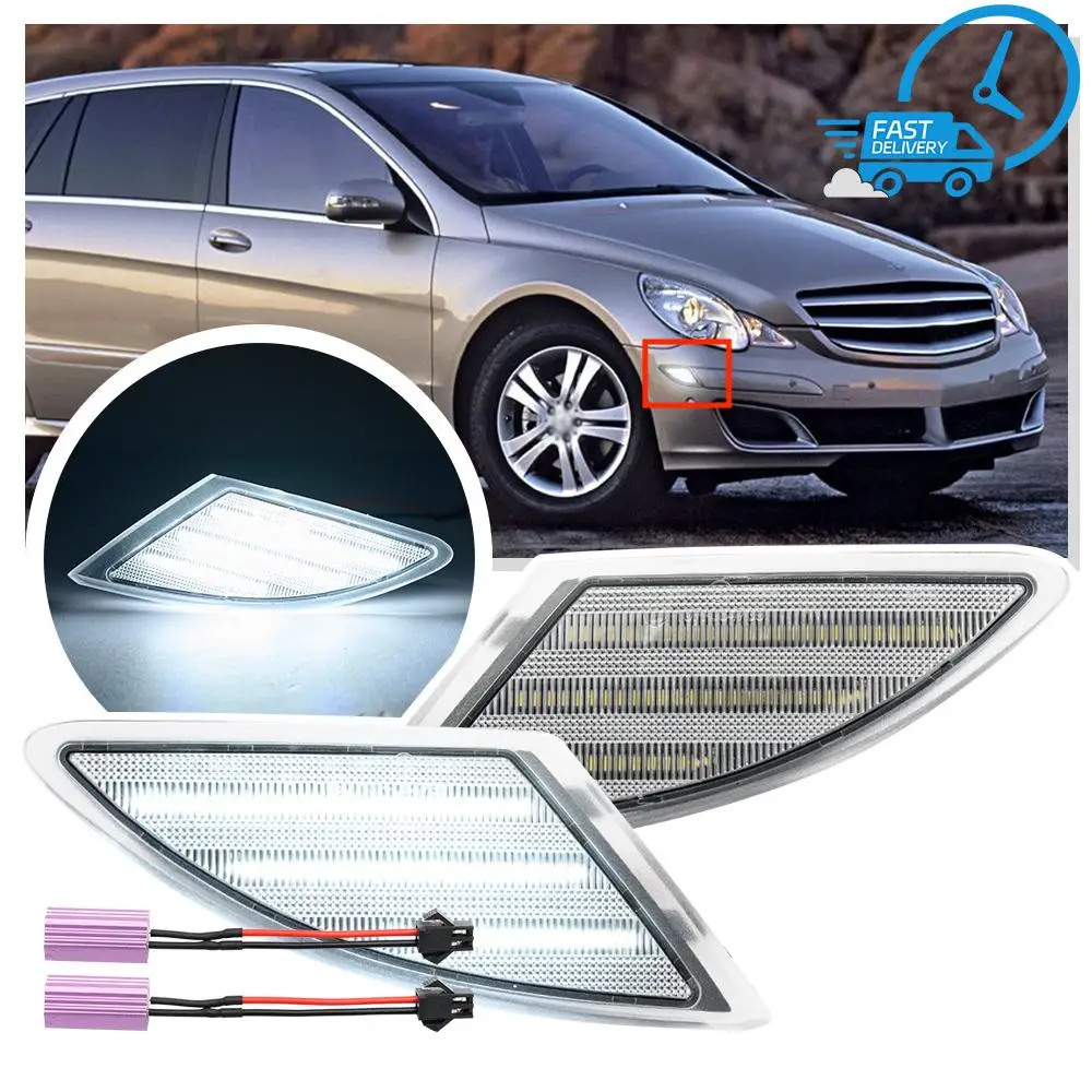 2X LED front bumper Side Marker Turn Signal light for Mercedes Benz R ...