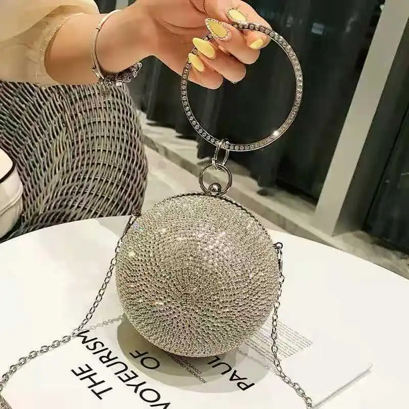 Rhinestones-Women-Evening-Bags-Ball-Shaped-Clutch-Purse-Diamonds ...