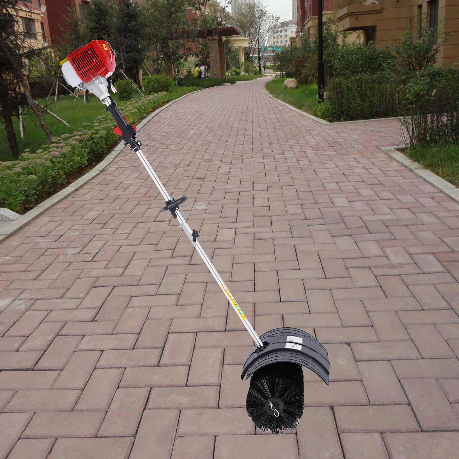 2.3HP 52cc Gas Power Handheld Sweeper Broom Driveway Turf Artificial ...