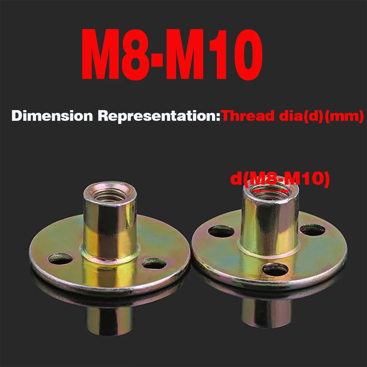 Galvanized Three Hole Nut / Iron Plate Nut / Furniture Splint Lock Nut ...