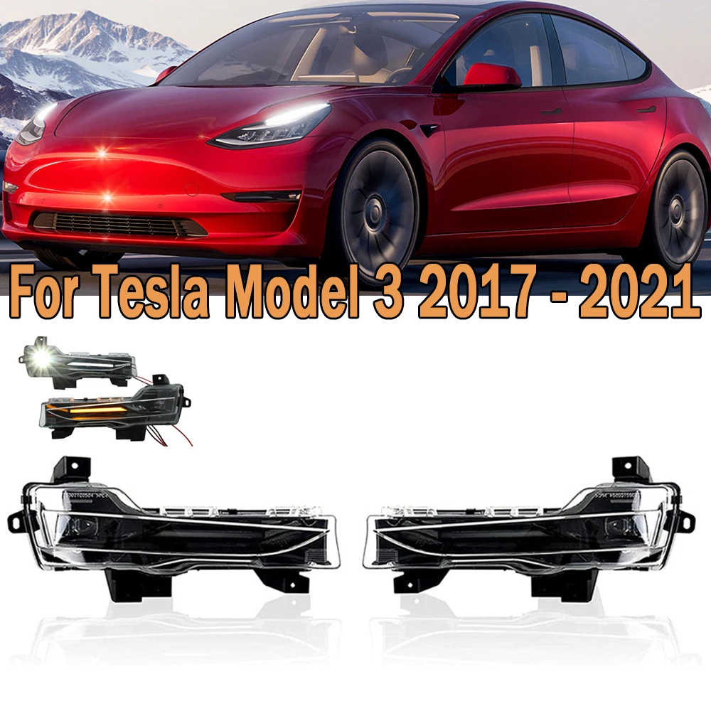 1pair Led Drl Fog Light Fog Lights Daytime Running Lights Turn Signal ...