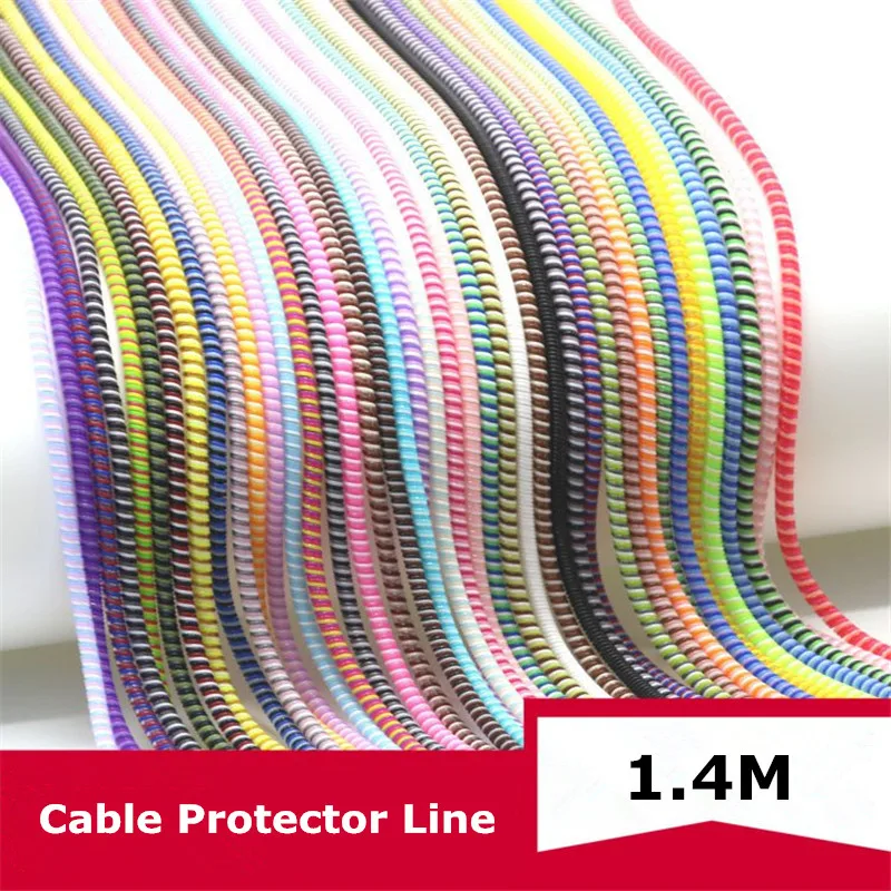 Protector-de-Cable-de-cargador-en-espiral-envoltura-Universal-decoraci ...