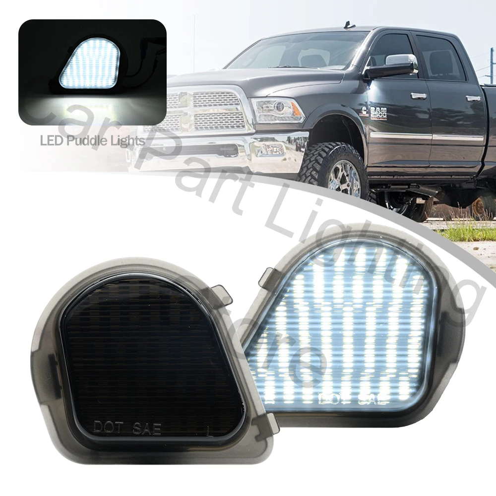 2xLED Under Side Mirror Puddle Light Courtesy Lamp for For 10-18 Dodge ...