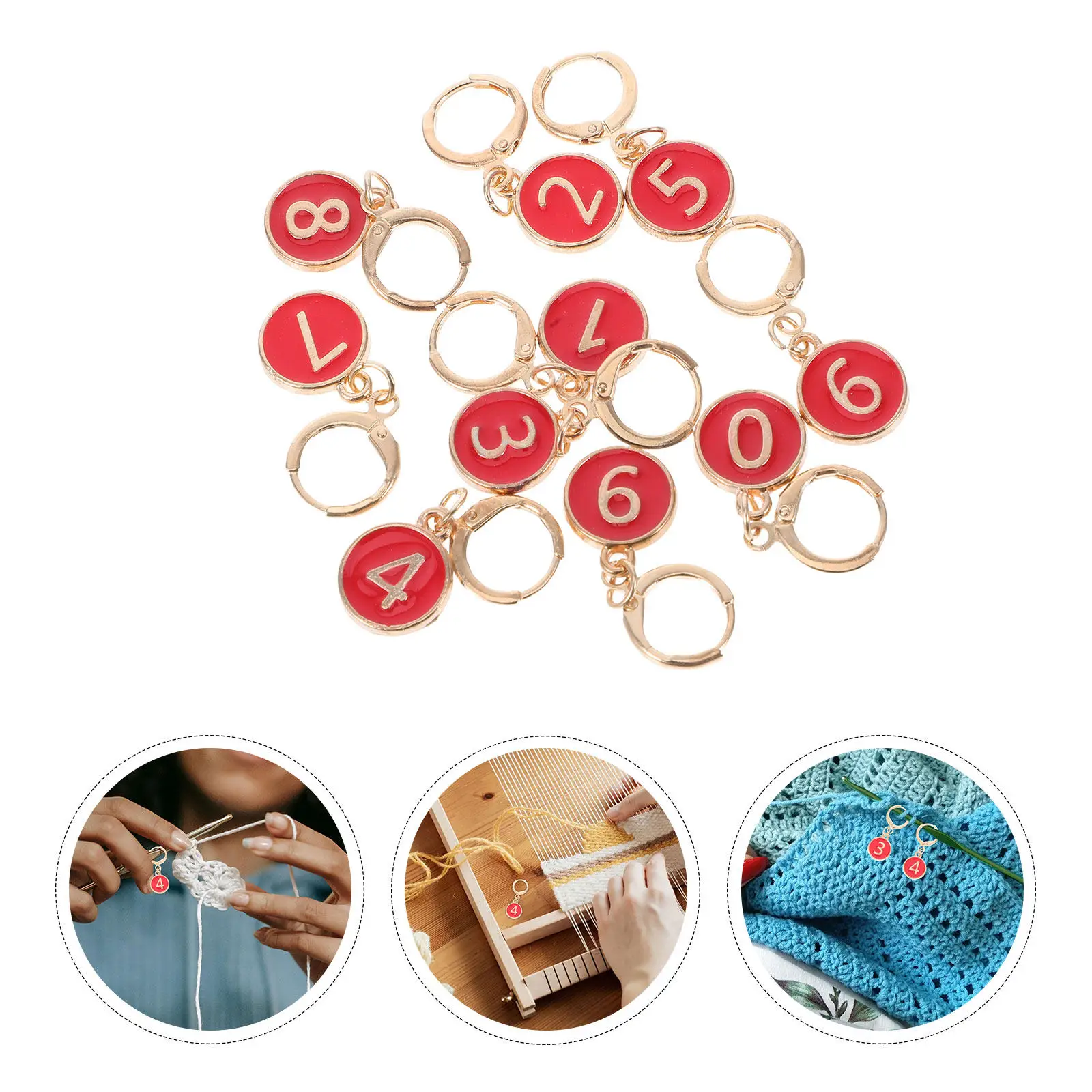 Knitting Stitch Ring Circle Metal Markers Counters Recorder Crochet Row ...