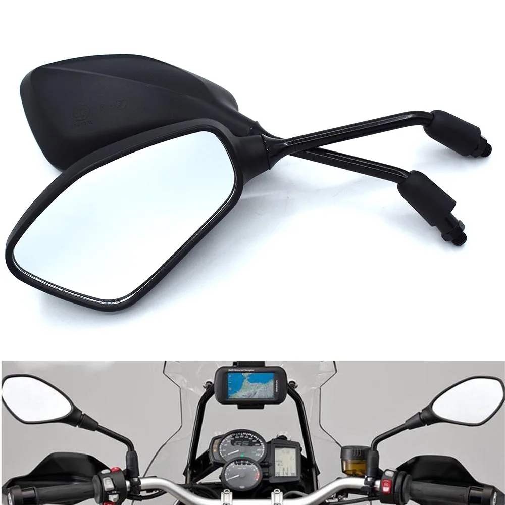 Universal-10mm-motorcycle-rearview-mirror-left-and-right-mirror-black ...