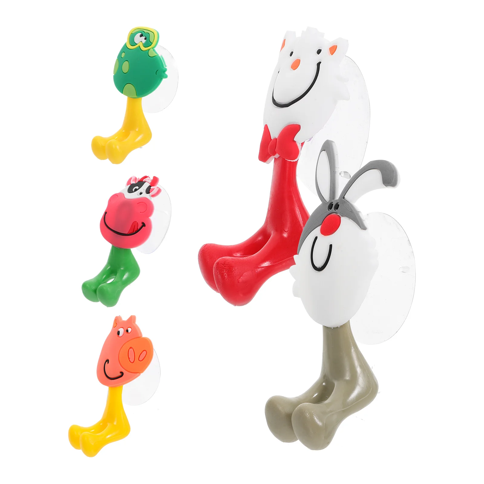 5-Pcs-Traceless-Toothbrush-Holder-Suction-Cup-Holders-No-Sucker-Animal ...