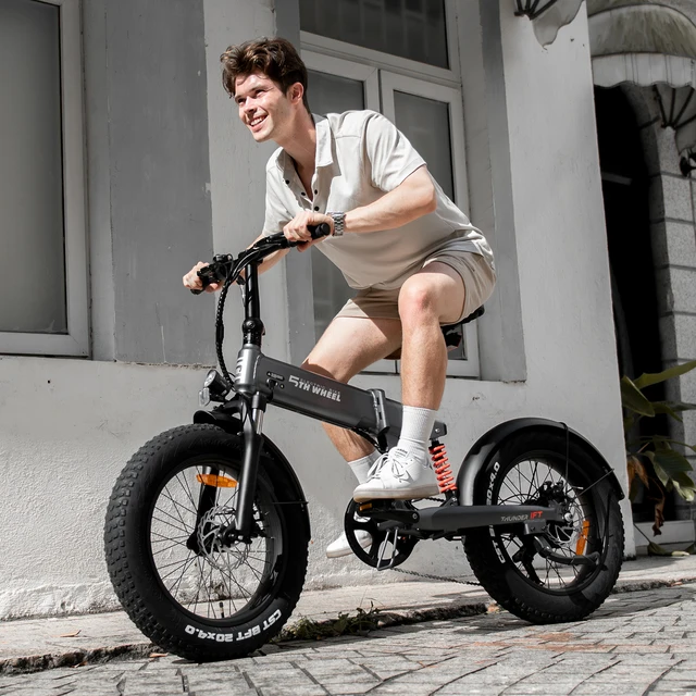 Foldable EBike 20*4.0 Inch Rubber Fat Tires Electric Bike 500W Motor ...