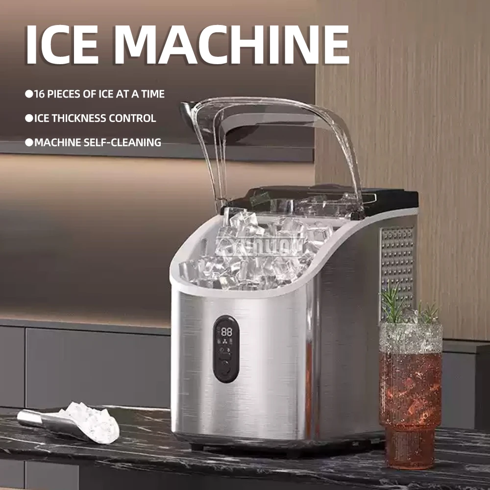 Electric Quick Ice Maker 25kg Stainless Steel Material with Timing ...