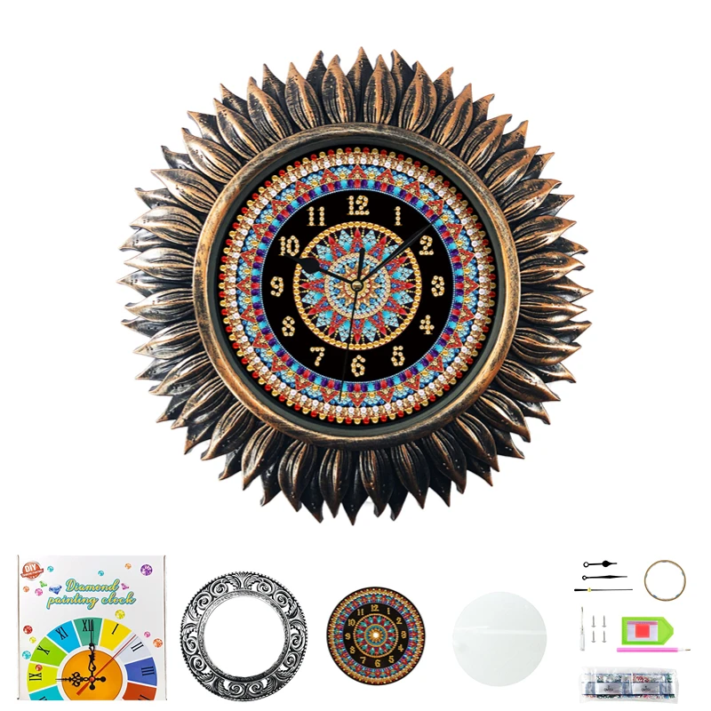 DIY-Diamond-Painting-Wall-Clock-Kits-New-2023-Europe-Retro-Home-Decor ...
