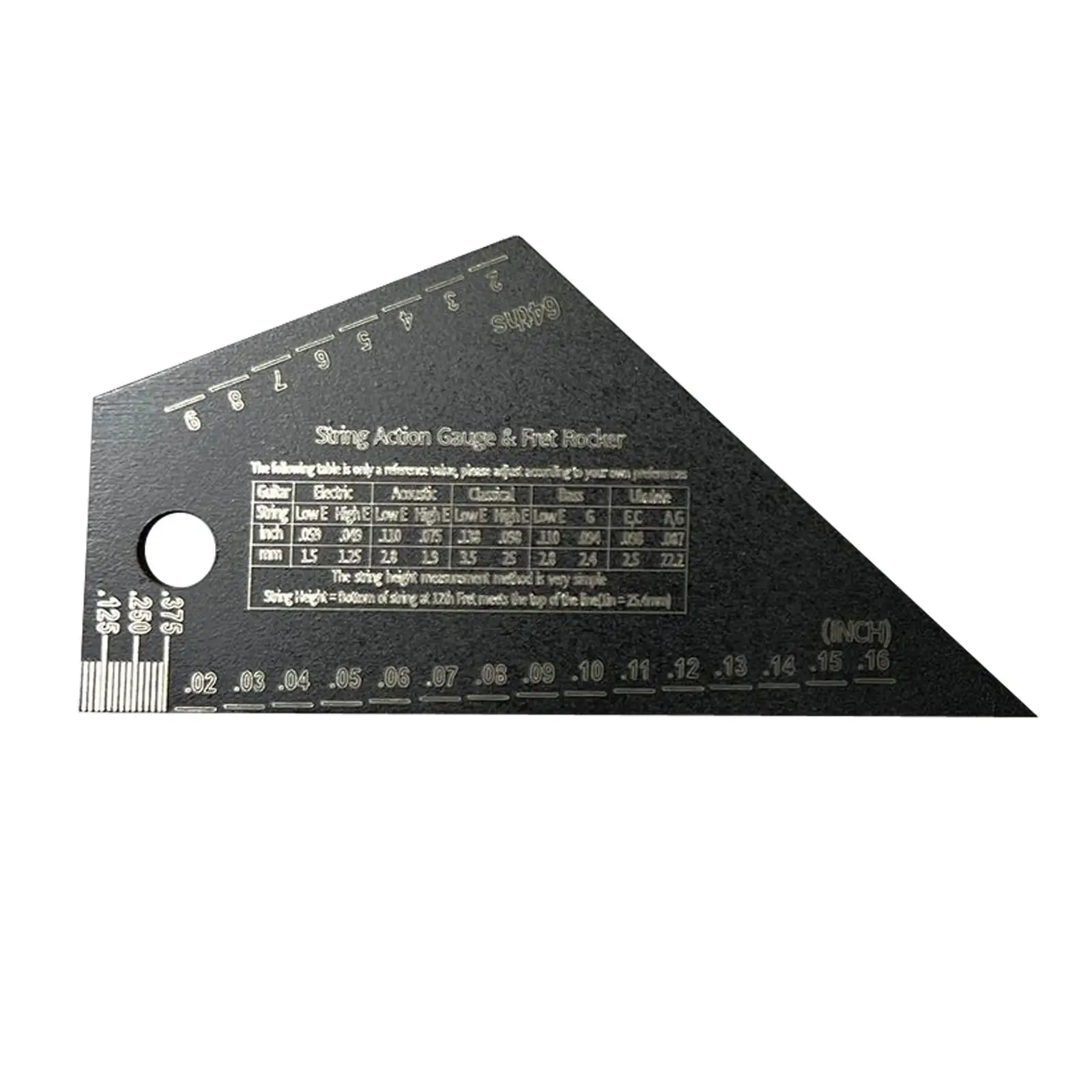 1 Piece Fret Leveling Tool Guitar Bass Neck Fingerboard Measuring Ruler ...